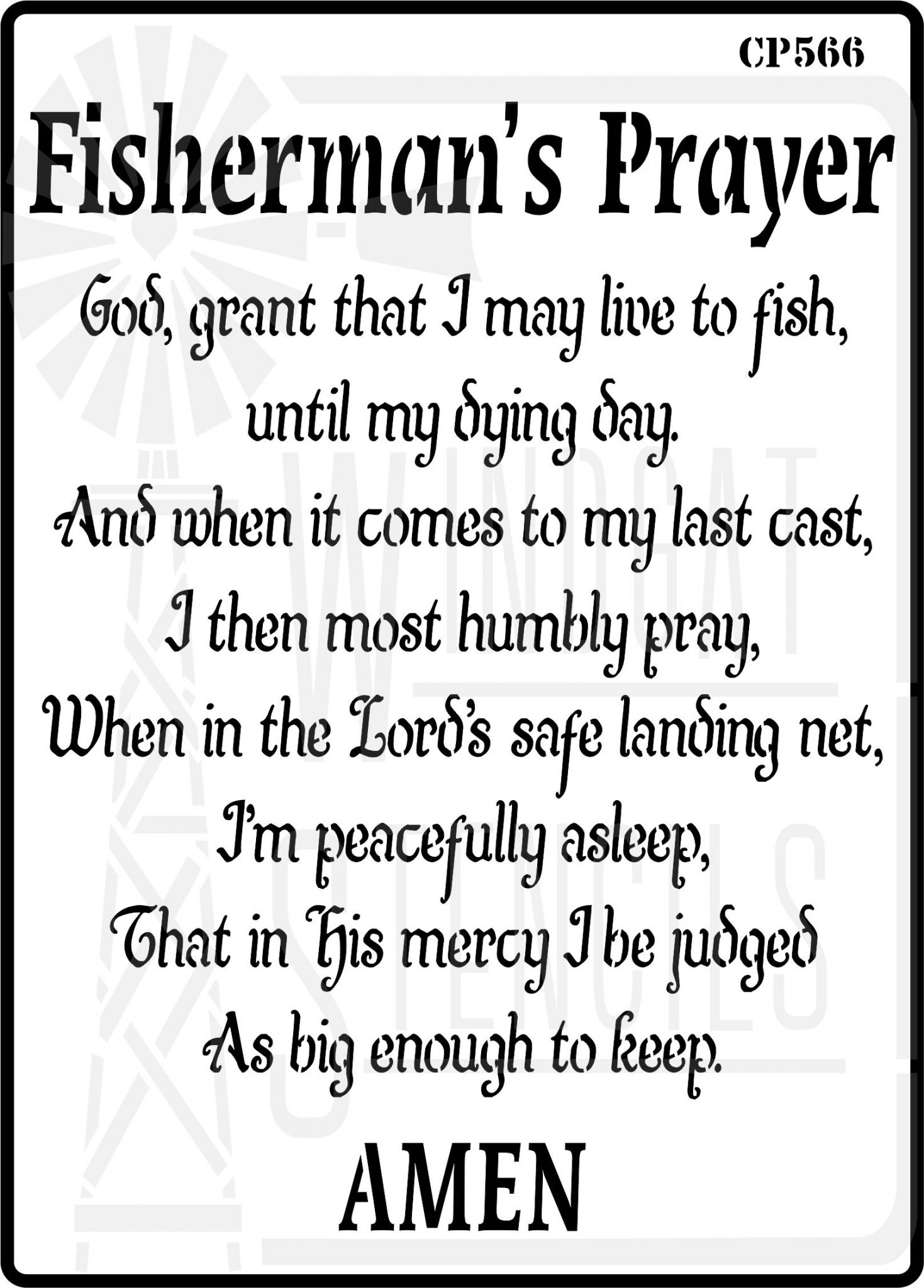 CP566 – Stencil – Windgat Stencils